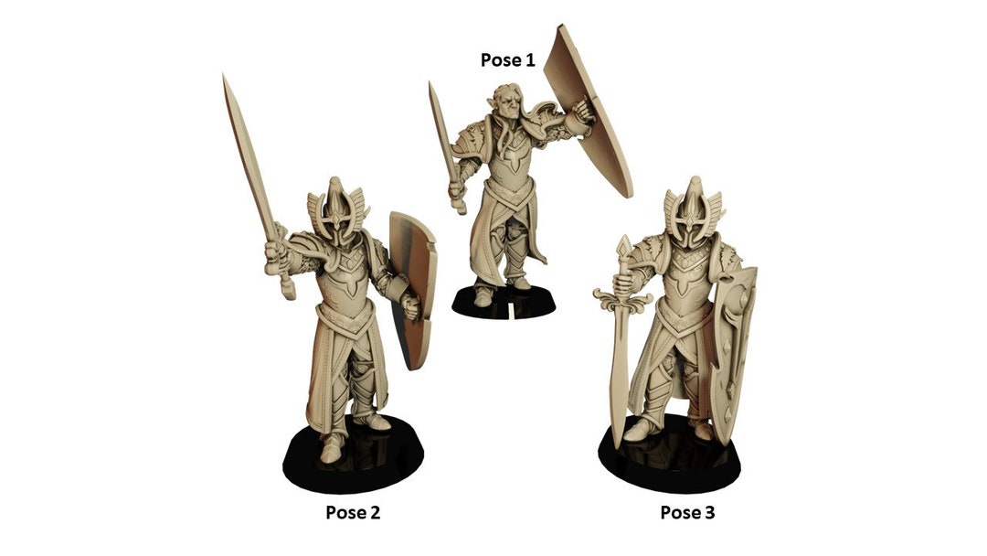 High Elf Prince 28mm / 32mm D&D 3D Resin Printed Miniature Dungeons and ...