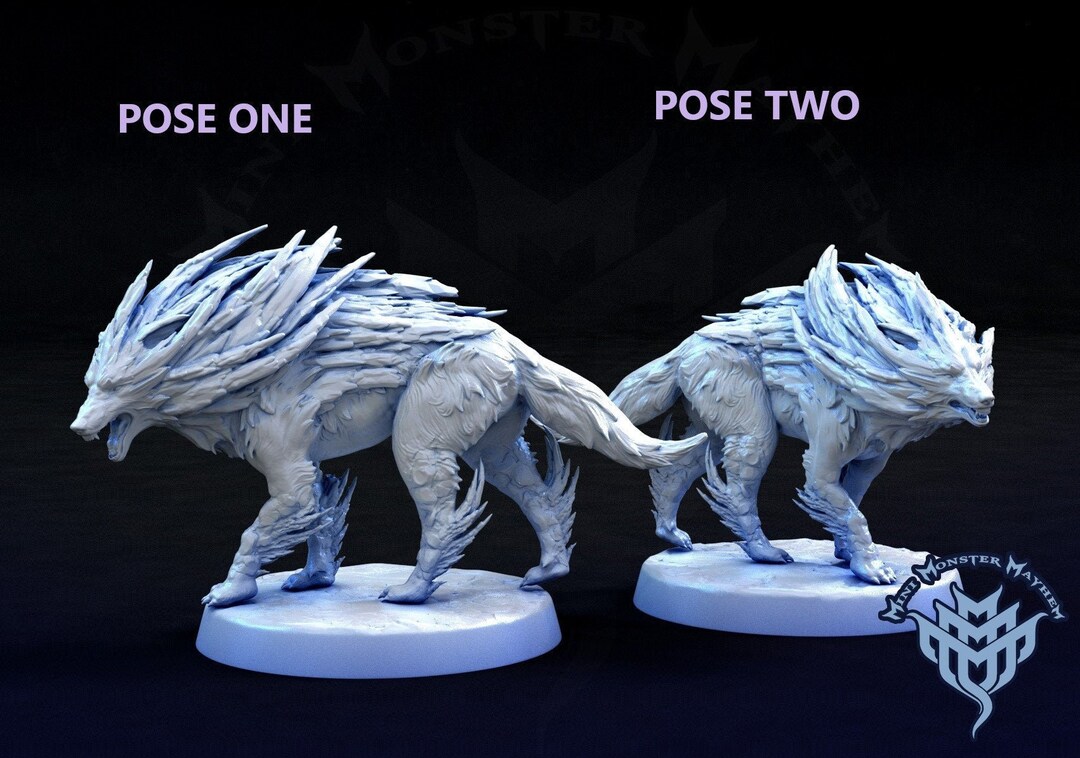 Arctic Wolves Ice Rime of the Frost Maiden 28mm Miniatures D&D Dungeons ...