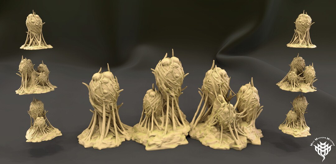 Insect Alien Egg Sack D&D 3D Printed Resin Miniatures for Dungeons and ...