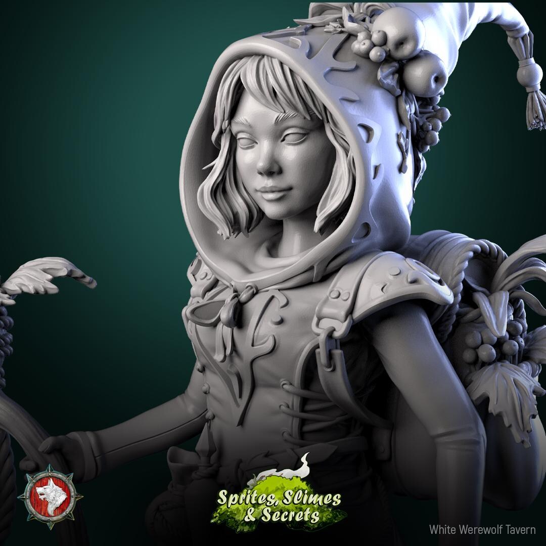 Thimblefolk Lady Woodland Magic Fey Druid 75mm D&D Resin Miniature ...