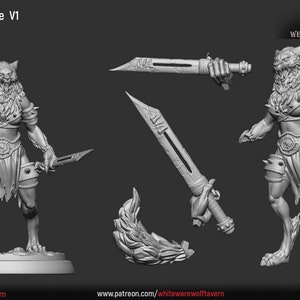 Female Werewolves Werewolf Madness 28mm or 32mm Miniatures - Etsy