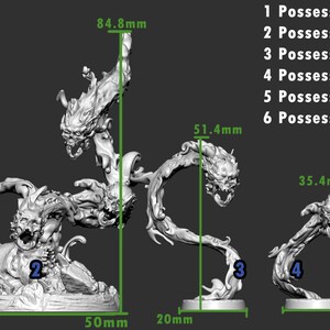 Possessed Flaming Skull 28mm 3D Resin Print Miniature D&D Dungeons and ...