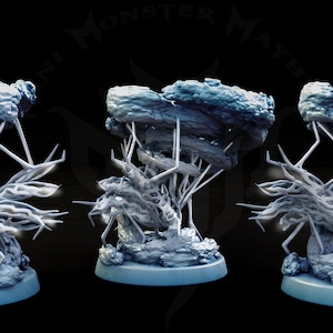 Living Spells - Fire, Water, Lightning Elemental Minions D&D Miniature ...