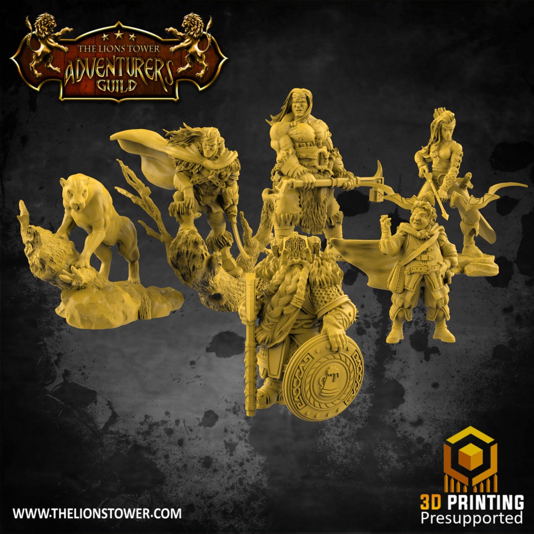 Friends of the Dale - Drizzle the Drow and Gwen the Panther 28mm or ...