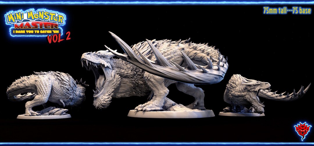 King Rex Dinosaur 28mm 32mm D&D Resin Miniature Dungeons and Dragons ...