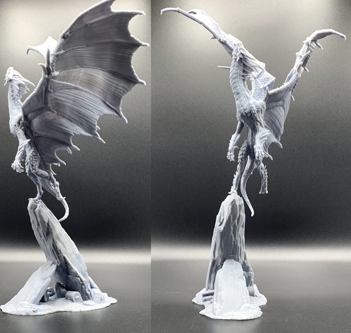Gold Dragon Huge D&D 3D Resin Printed Miniature Dungeons and Dragons ...