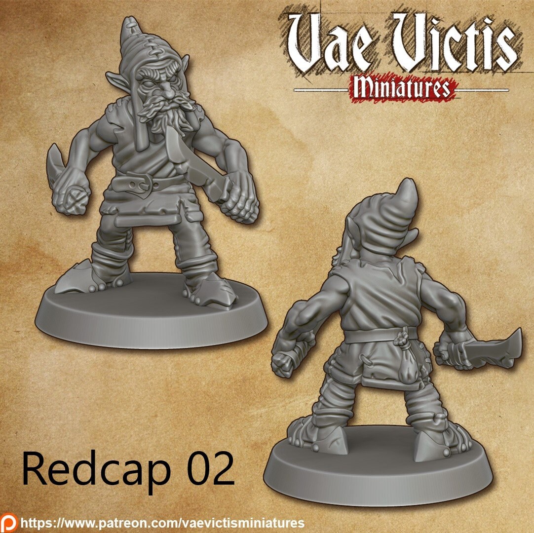 Redcaps Bloodthirsty Fey 28mm 32mm D&D Resin Miniature - Etsy