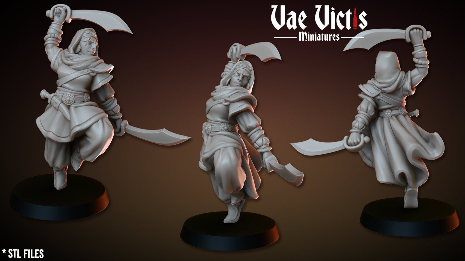 Sword Dancer Nomad 28mm or 32mm D&D Resin Printed Miniature - Etsy