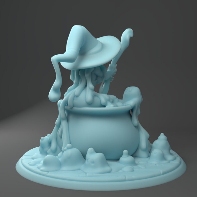 Sexy Slime Witch in Cauldron D&D Resin Printed 28mm Miniature Dungeons and Dragons Dnd ...