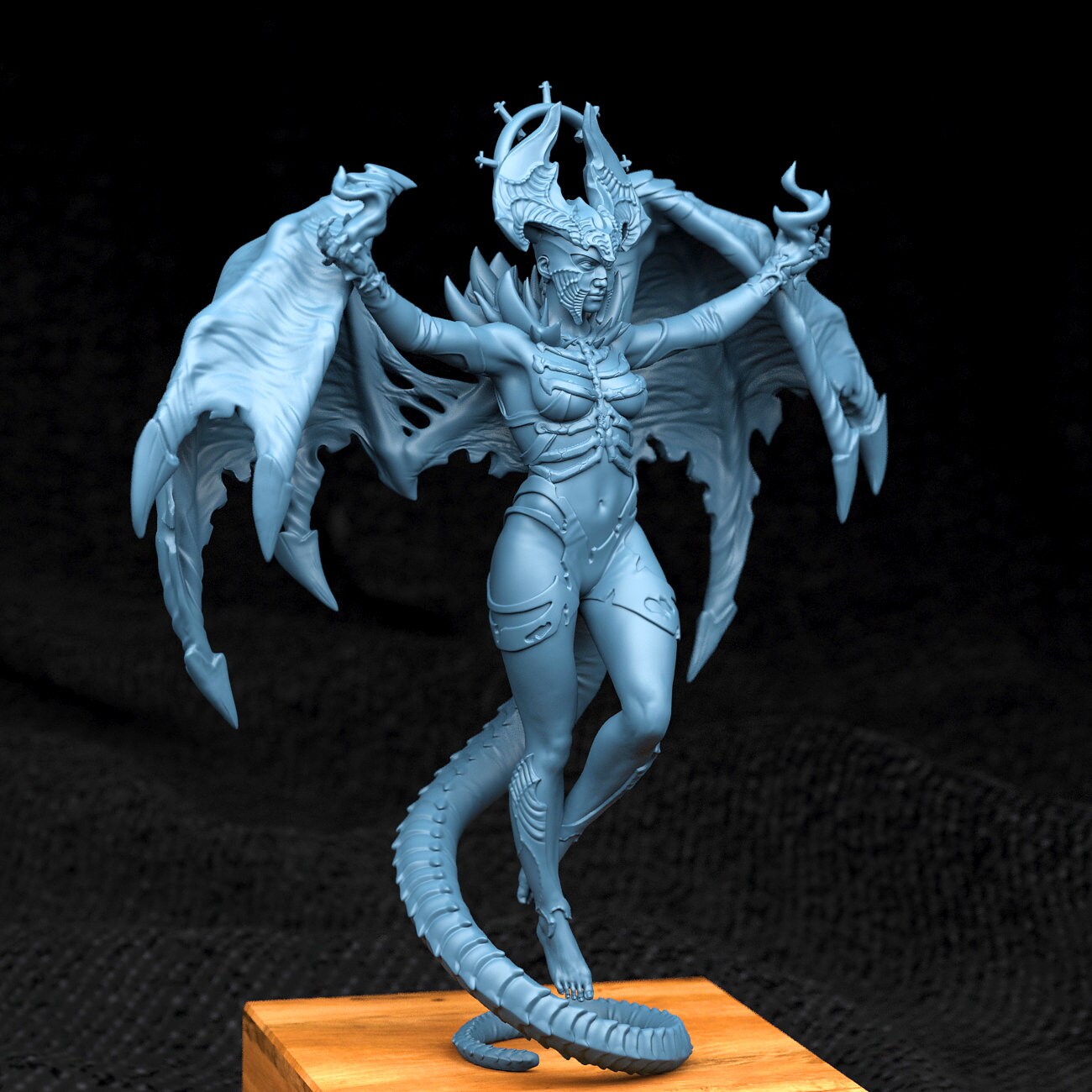 Necro Queen Female Demon 75mm Scale Resin Statue Dungeons and - Etsy