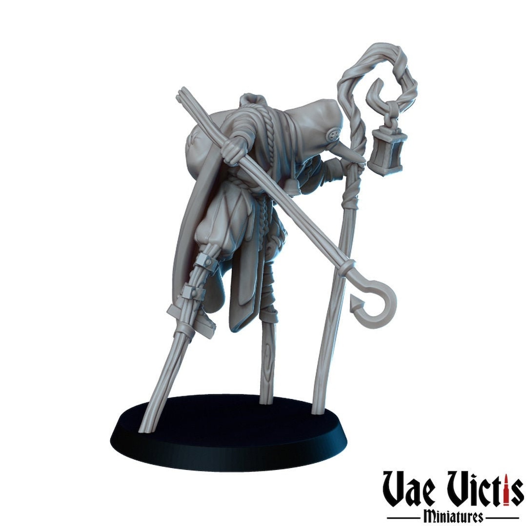 Plague Doctor Stilts 28mm 32mm Dandd 3d Resin Print Miniature Dungeons And Dragons Pathfinder