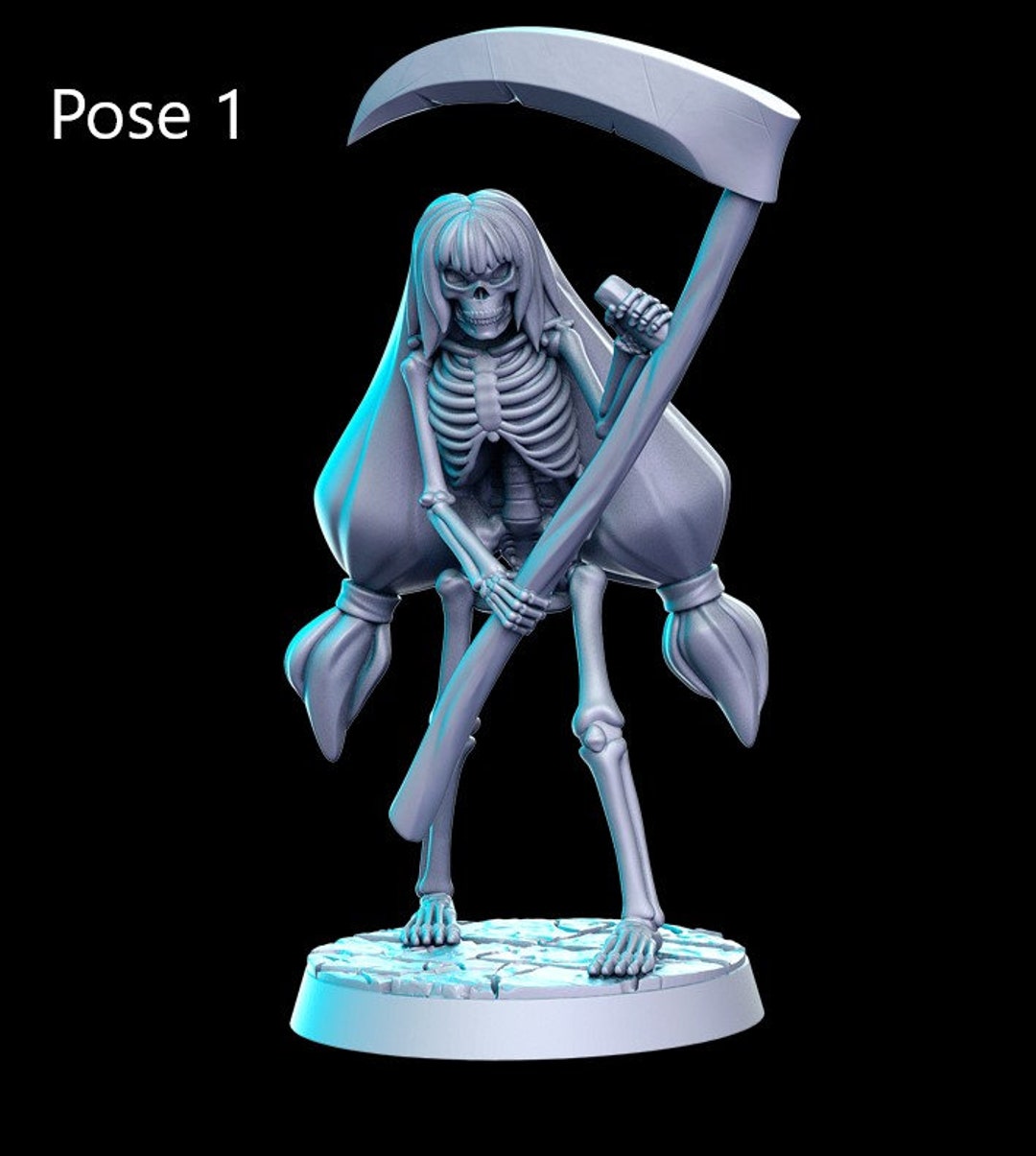 Female Skeletons Scythe Undead D&D Resin 32mm/28mm Miniature Dungeons ...