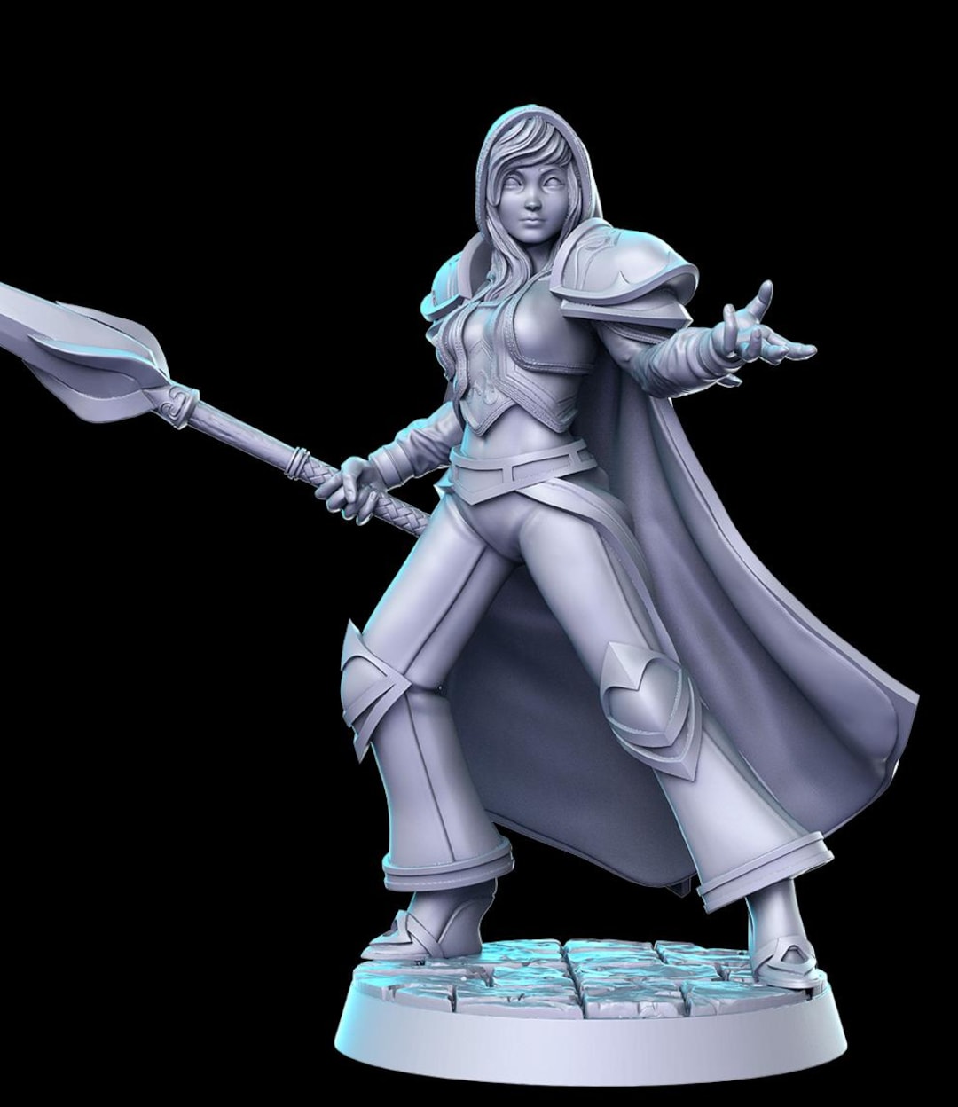 Jiana Female Sorceress Spellcaster Hero 28mm 32mm D&D Resin Miniature ...