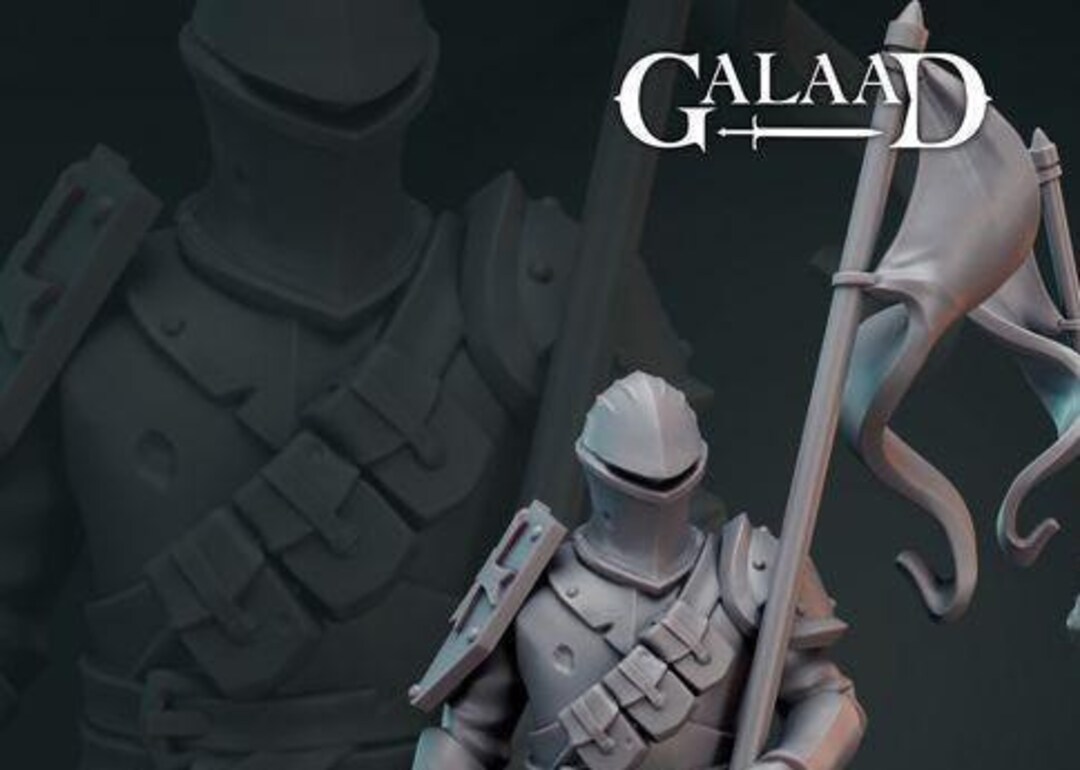 Enlarged Human Knight W/ Frog Helm 54mm Resin Miniature Dungeons and ...