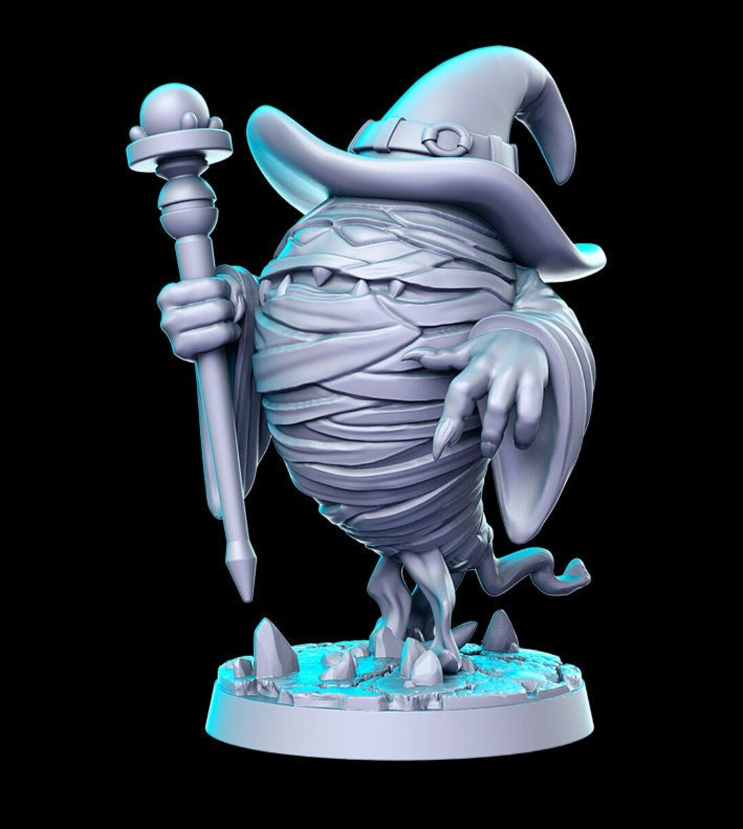 Dojinkiu Anime Mummy Wizard Ghost D&D Resin 32mm / 28mm Miniature ...