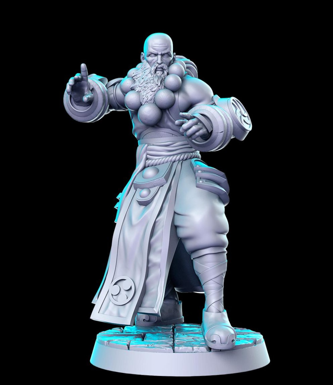 Karazim Monk Melee Fighter Healer Cleric 28mm 32mm D&D Resin Miniature ...