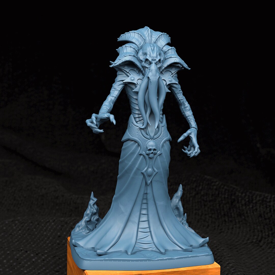 Mindflayer Illithid 75mm Resin Statue Dungeons and Dragons Pathfinder ...