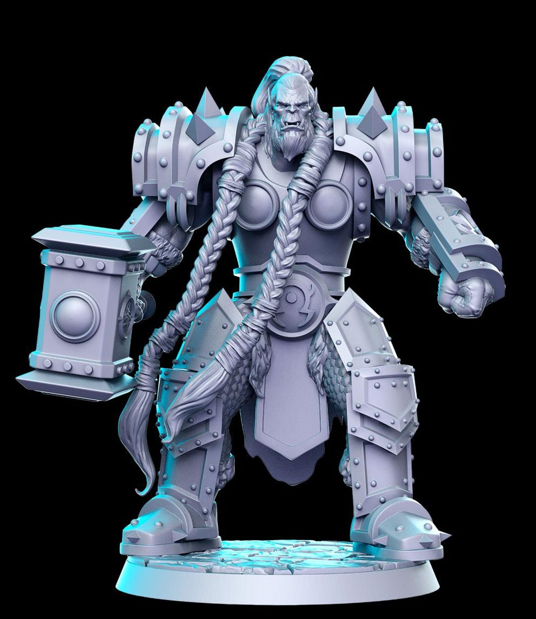 Thrill Orc Shaman Warchief Fighter Assassin 28mm 32mm D&D Resin ...