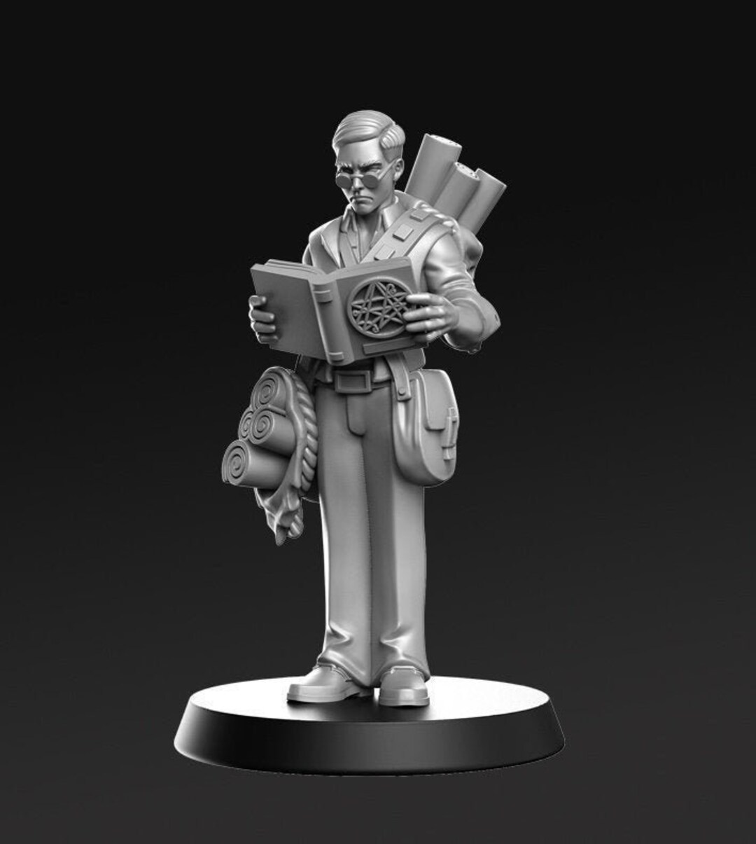 Occult Scholar "howard" Resin Miniature Wasteland 28mm 32mm DND ...