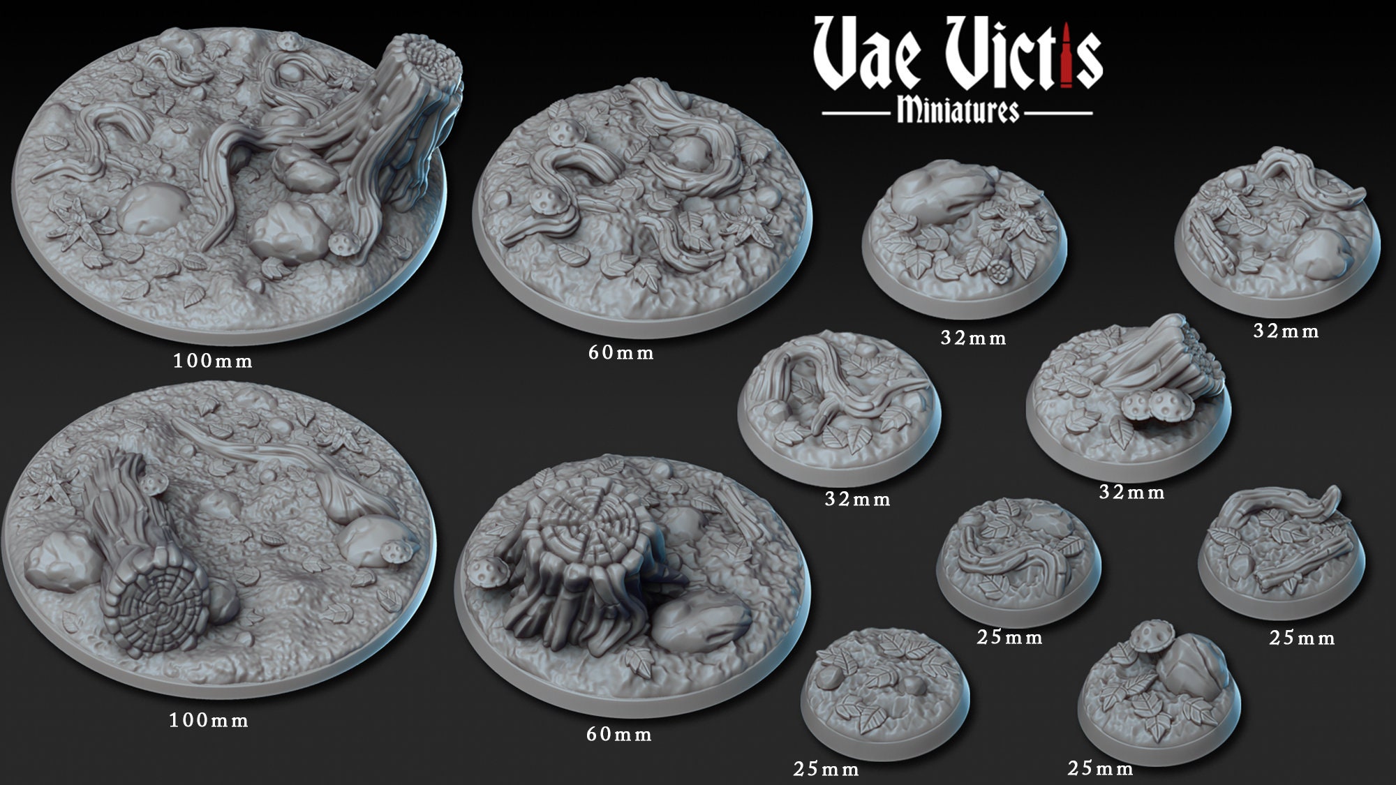 Forest Bases for D&D Miniatures 28mm 32mm 60mm and 100mm - Etsy