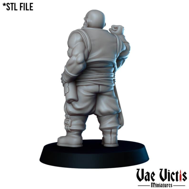 Dwarf Pirate Mini 28mm 32mm D&D 3D Resin Print Miniature | Etsy