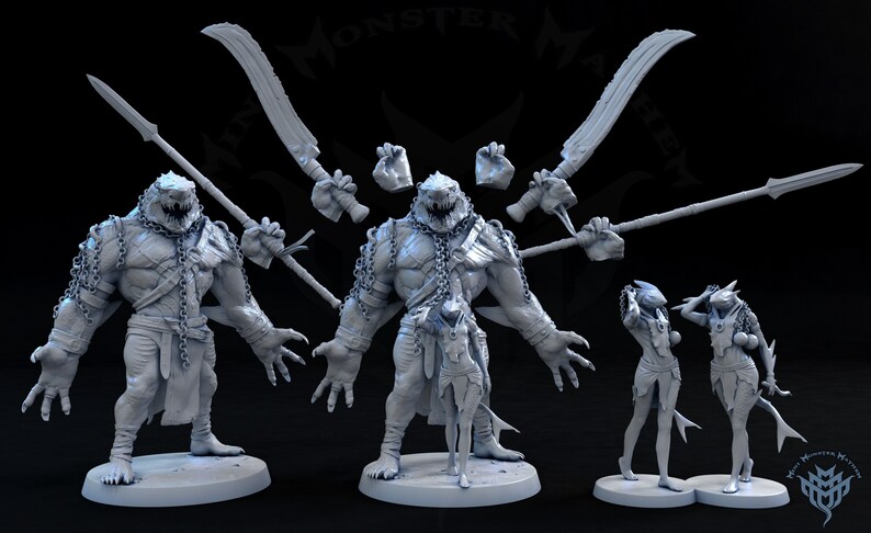 Giant Sekolin W/female 28mm 3D Resin Print Miniature D&D Dungeons and ...