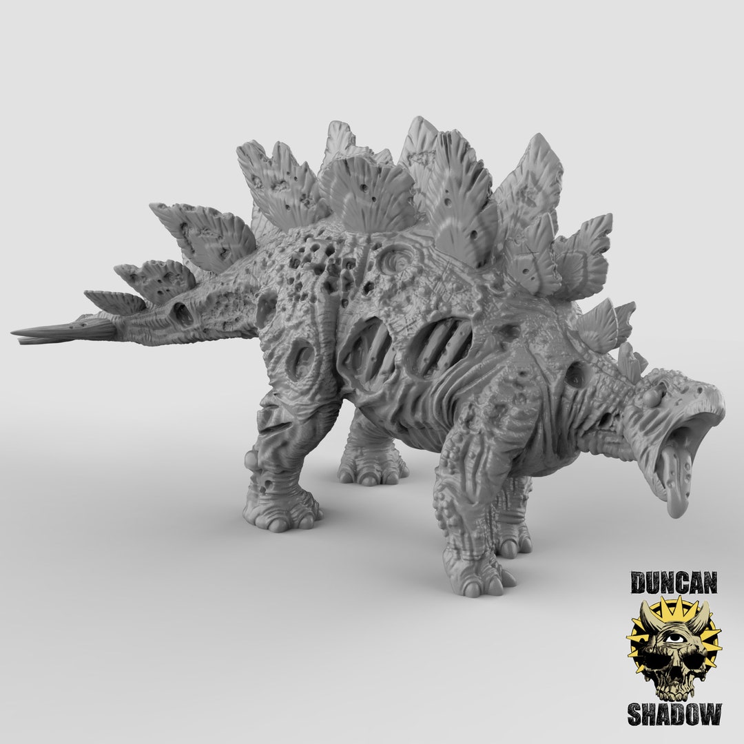 Zombie Stegosaurus Undead Dinosaur 28mm 32mm Resin Miniature Dungeons ...