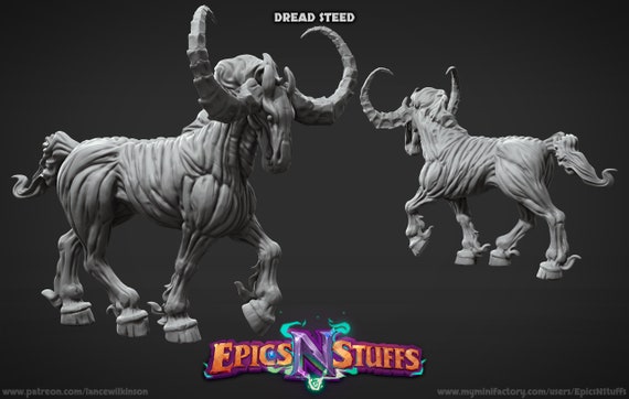 Role Playing Miniatures Toys Undead Steed Zombie Horse Mount 28mm Scale ...