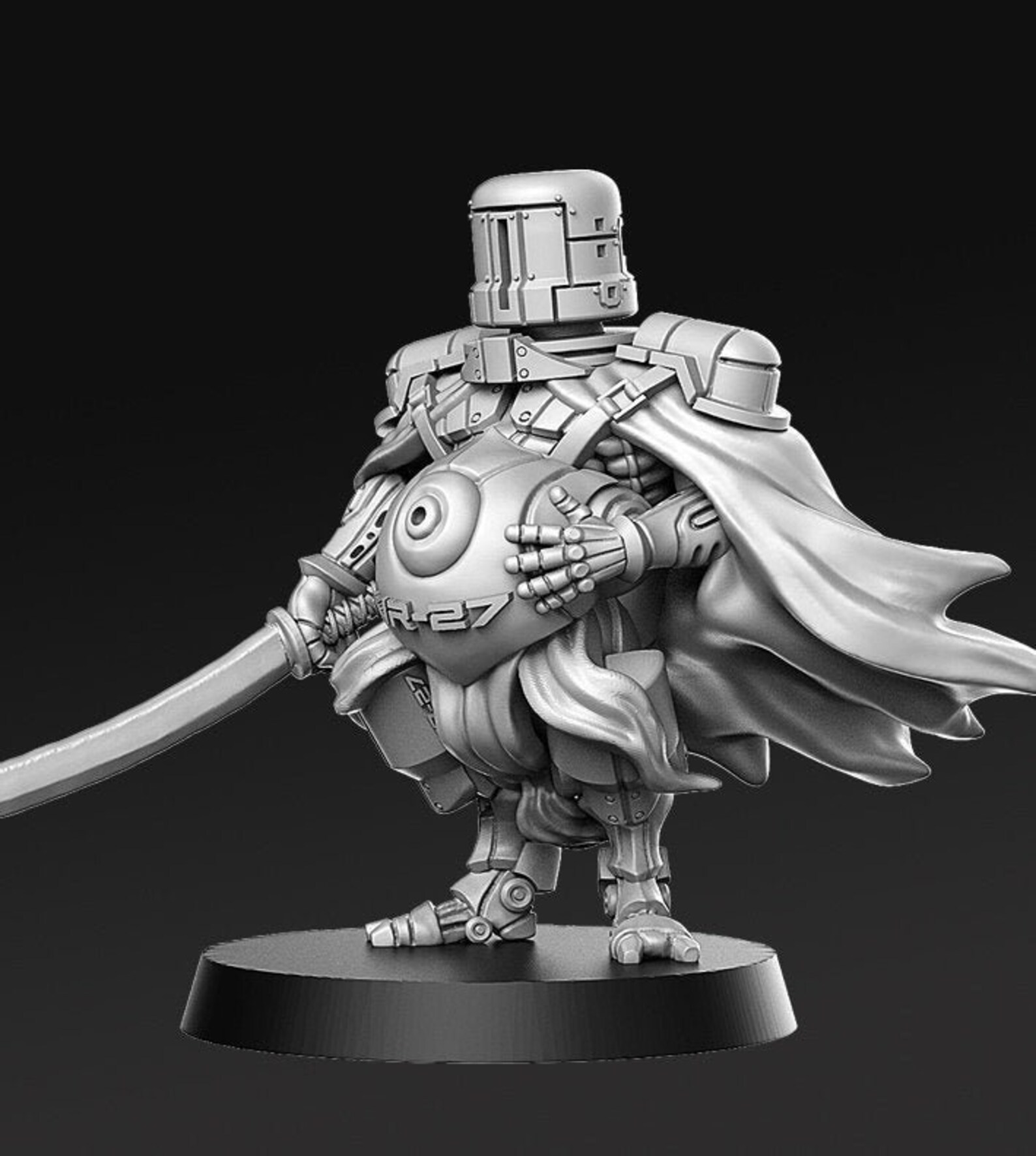 Robot Samurai Goro Warforged Monk D&D Wasteland 32mm 28mm 3D Resin ...