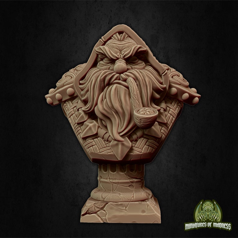 Dwarven Bounty Hunter Bust D&D 3D Resin Printed Miniature - Etsy