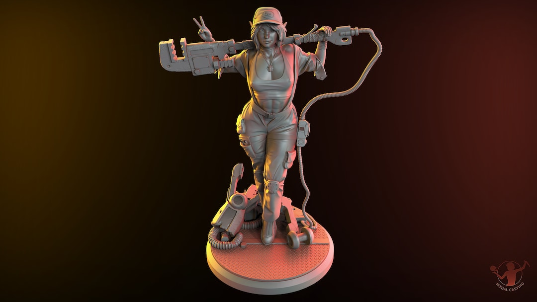 Elf Anime Mech Engineer Saskia Willows Engineered Curves 1:10th or 14th ...