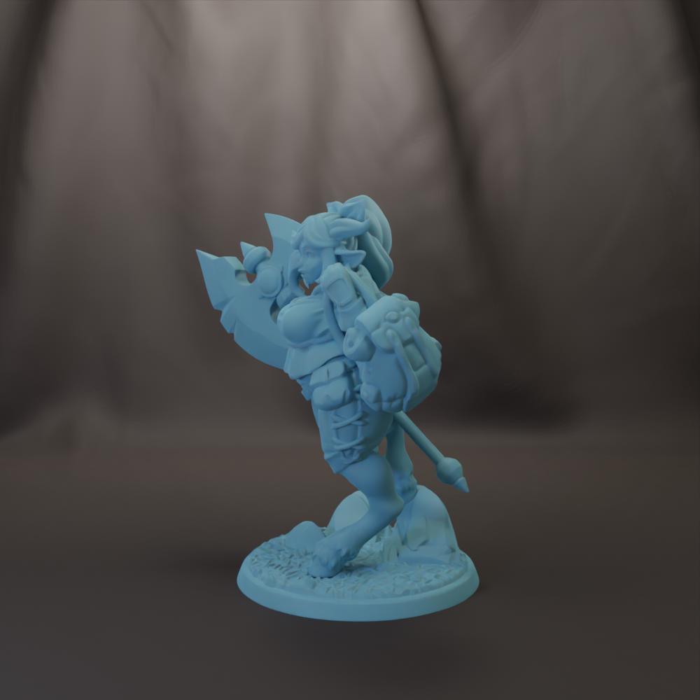 Belle the Cowgirl Holstaur Fighter D&D 28mm or 32mm Miniature Dungeons ...