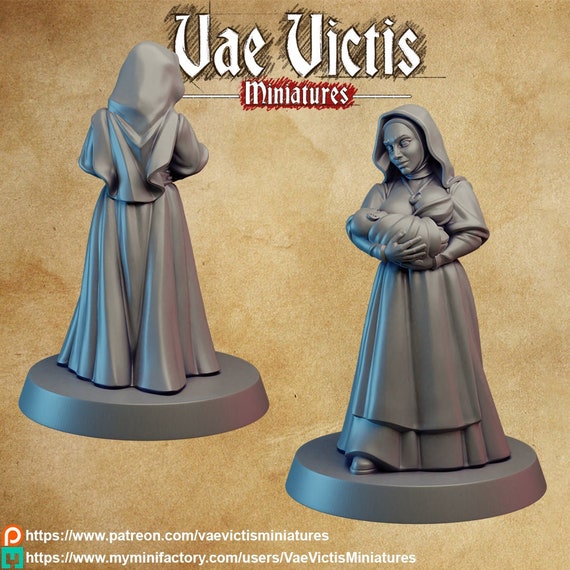 Breastfeeding Mom NPC 28mm 32mm D&D Resin Miniature Dungeons - Etsy