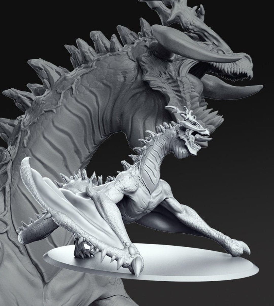 Arboryas Huge Elder Dragon Drake D&D 3D Resin Print 32mm / 28mm ...