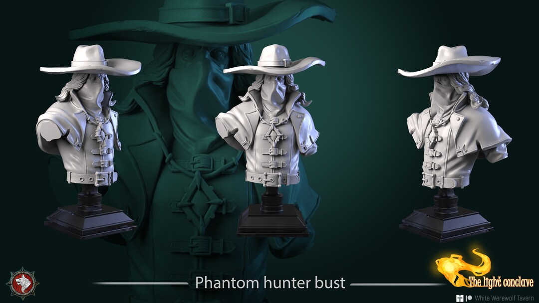 Phantom Hunter Bust Resin Minis D&D Dungeons and Dragons Pathfinder Dnd ...