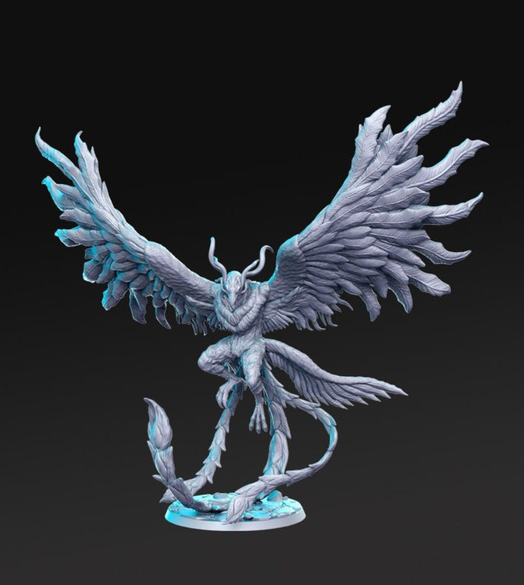 Phoenix Magical Beast Bird Figure 3D D&D Resin Printed 32mm/28mm ...