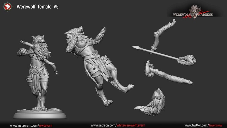 Female Werewolves Werewolf Madness 28mm or 32mm Miniatures - Etsy