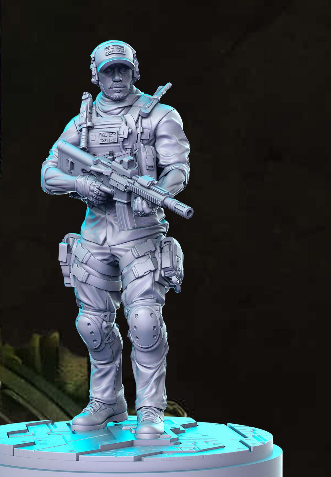 Gaz Military Army Marine Navy Sergeant Soldier Gunner 28mm 32mm D&D ...