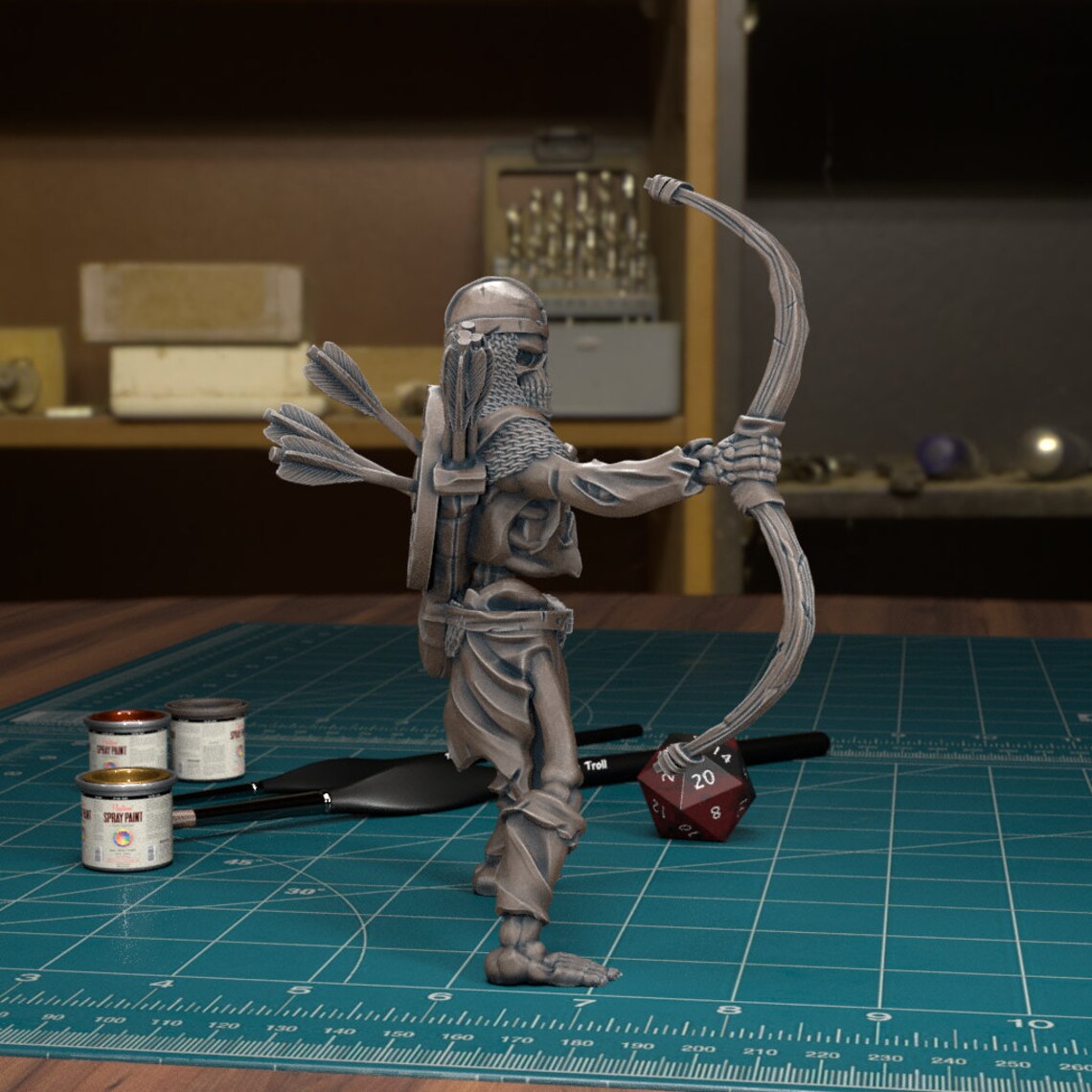 Skeleton Archers 28mm or 32mm Resin Minis D&D Dungeons and Dragons ...