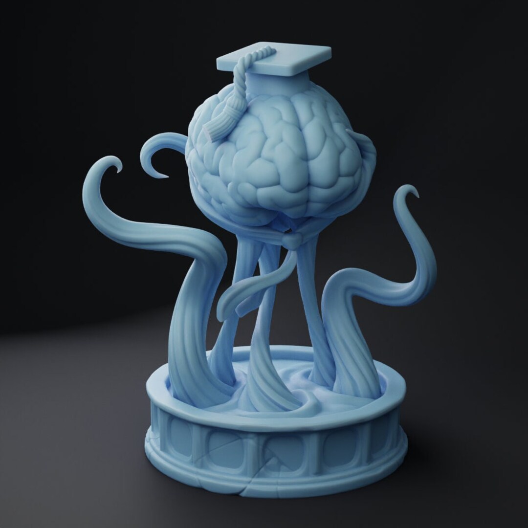 Professor Brian Elder Brain College Mindflayer Teacher Mini D&D Resin ...