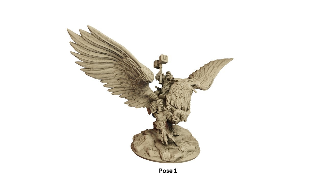Dwarf Griffon Riders 28mm / 32mm D&D 3D Resin Printed - Etsy
