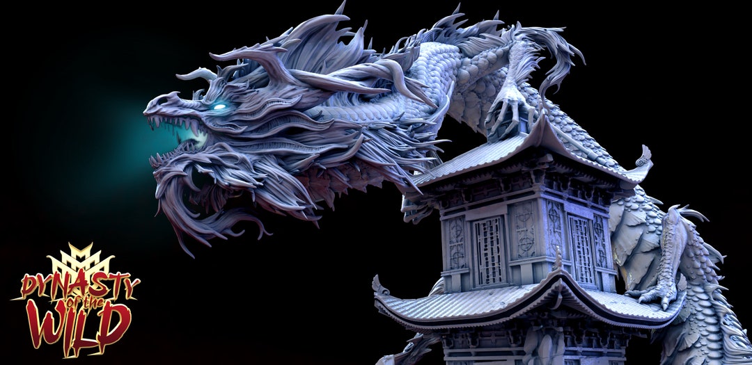 Azure Dragon - Asian Themed Resin Miniature D&D Dungeons and Dragons ...