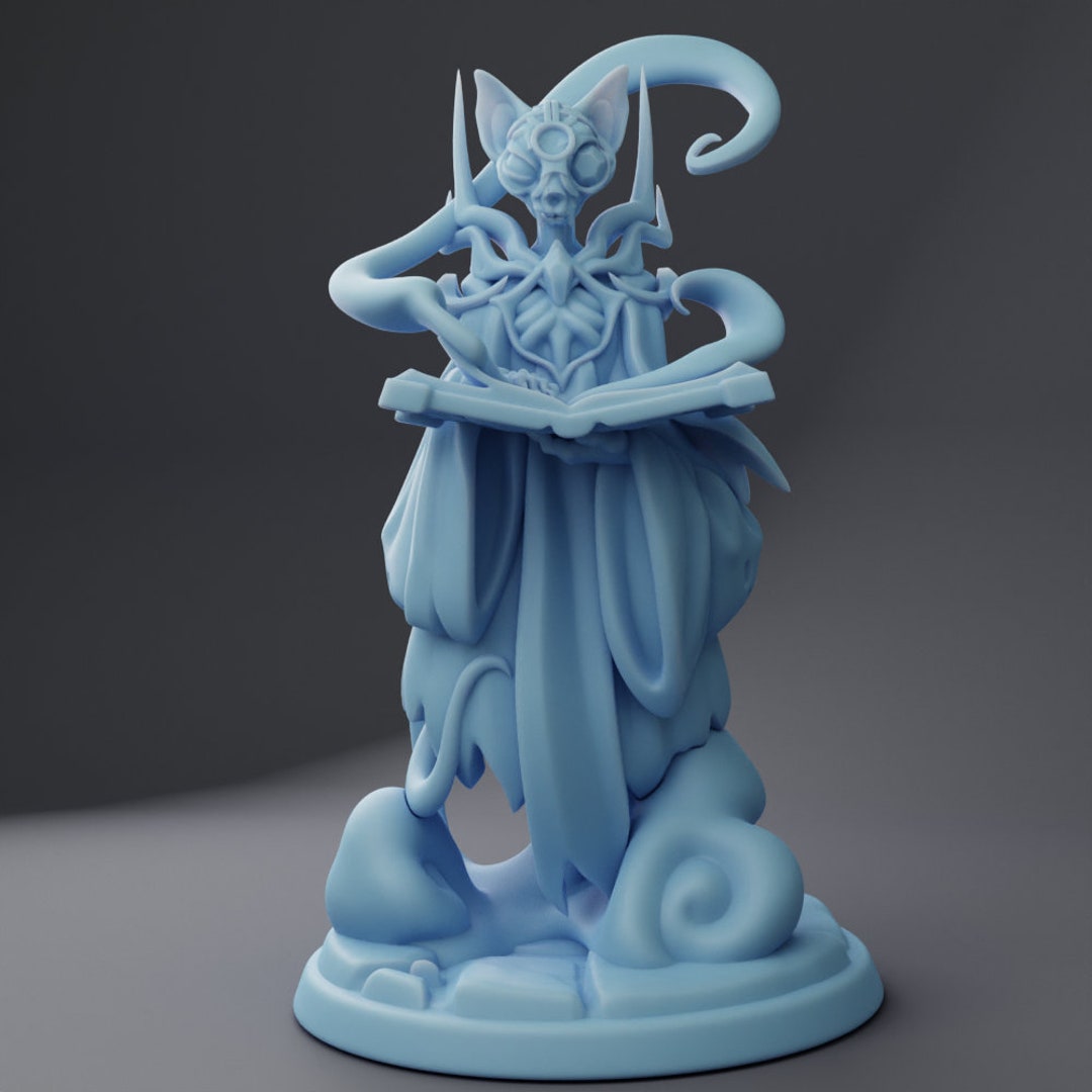 Cat Lich Level 99 Tabaxi Undead Wizard 28mm 32mm 54mm or 75mm Statue D ...