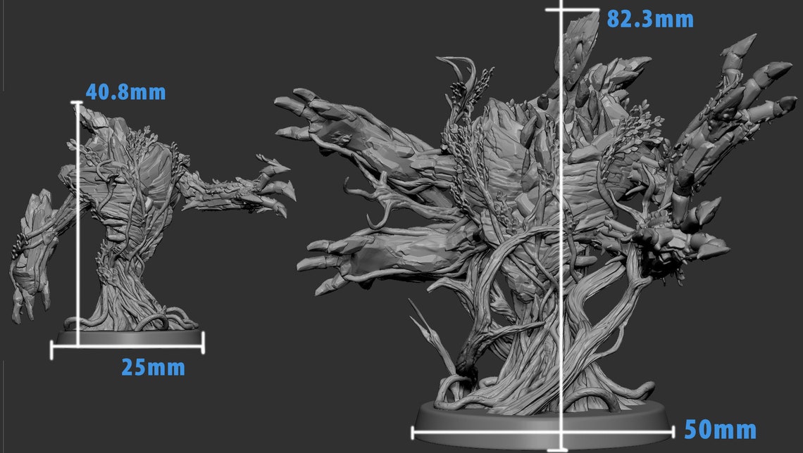 Earth Elementals - Greater and Lesser - 3D Resin Printed D&D Miniature ...