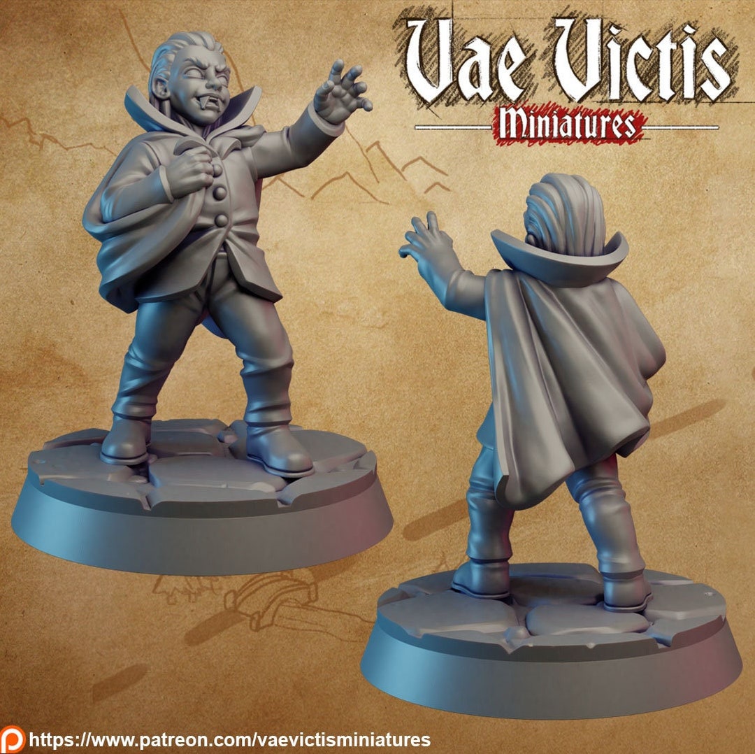 Small Vampire Child Trick or Treat 28mm 32mm D&D Resin Mini Dungeons ...
