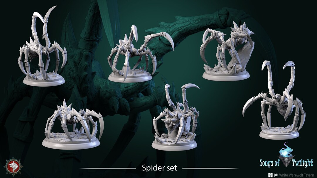 Spiders 28mm or 32mm D&D Resin Miniature Dungeons and Dragons ...