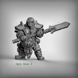 Ogre Chief Boss D&D Miniatures - BPA Free Resin - Dungeons and Dragons ...