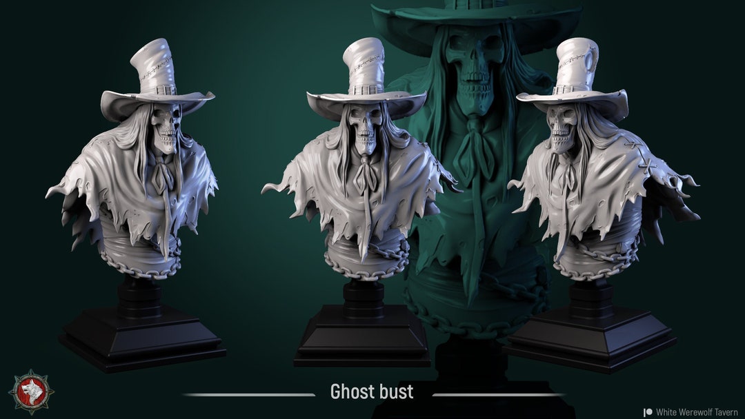 Ghost Tall Man Specter Bust Resin Bust Dungeons and Dragons Pathfinder ...