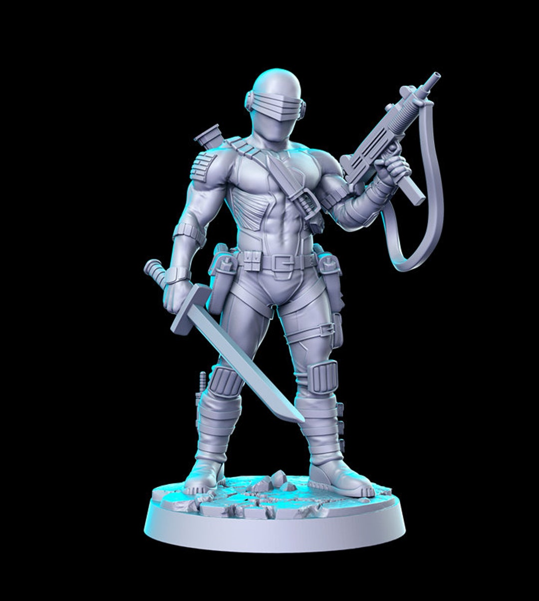 GI Joe Snake Eyes 28mm or 32mm D&D Resin Miniature Dungeons and Dragons ...