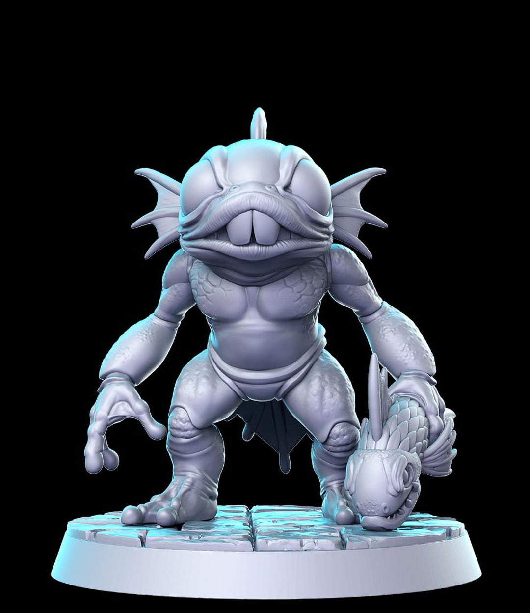 Murcy Cute Goofy Tadpole Toad Frog Fish 28mm 32mm D&D Resin Miniature ...